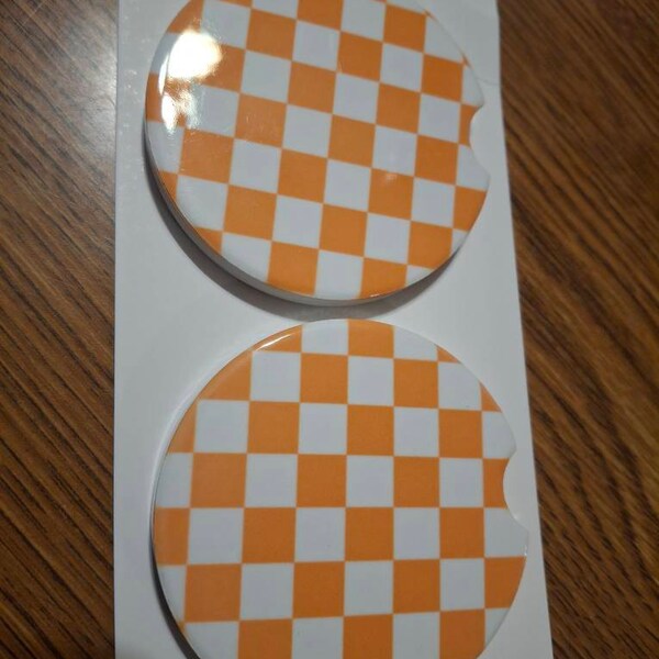 Set of 2 Ceramic Red Design Car Coasters Red Coquette Car Accessory ...