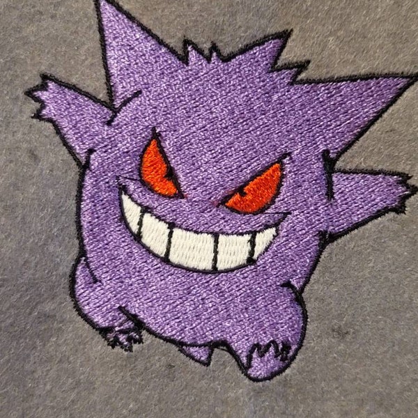 Pokemon Gengar EMBROIDERY DESIGN Pokemon Gengar Pokemon Embroidery ...