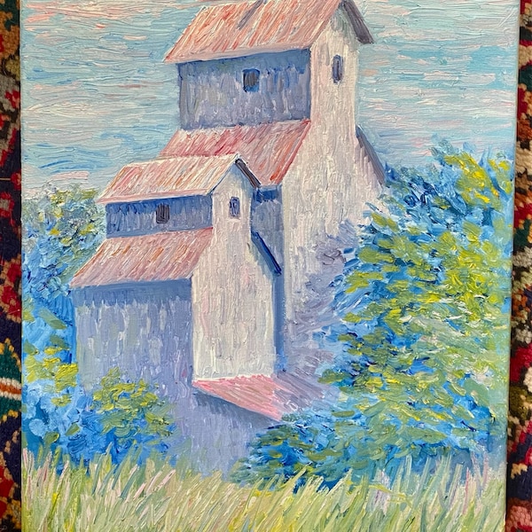 GHOST TOWN SCHOOL Original Oil Landscape Painting Black Hills Rochford ...