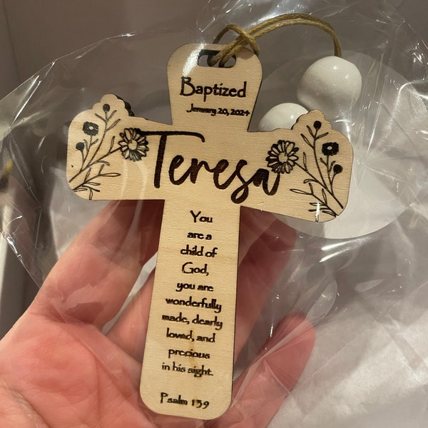 Custom Baptism Gift. Dedication Gift. Confirmation Gift. Baptism Cross ...
