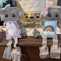 Baby Robot in a Diaper With Pacifier Pick Boy or Girl - Pink, Blue ...