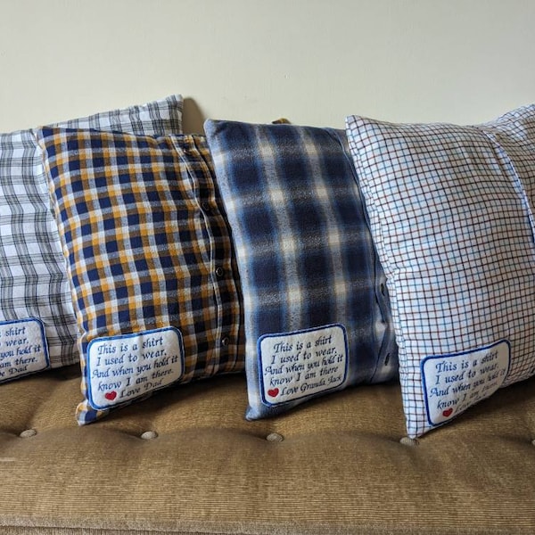 Personalised Memory Embroidery Bereavement Patch for a Memory Pillow ...