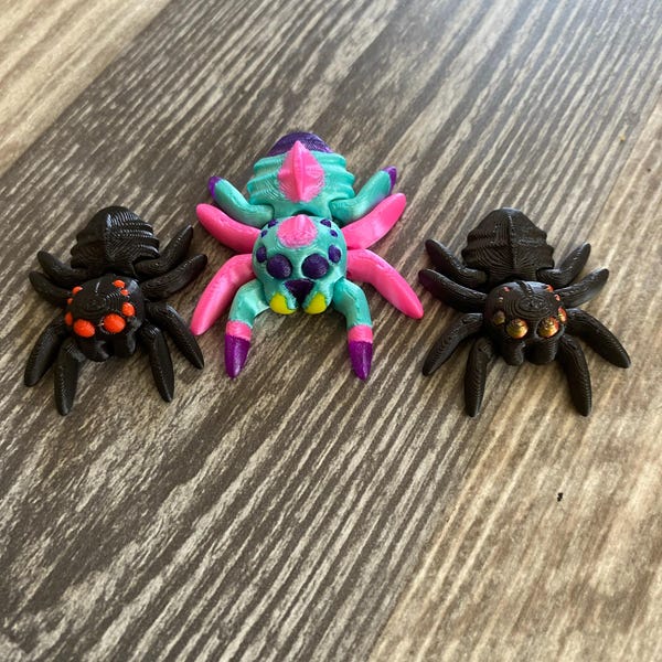 Tiny Jumping Spider - 3D Printed Multicolor Fidget - Etsy