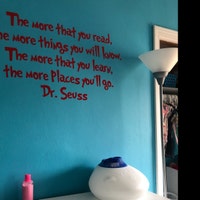 Dr. Seuss the More That You Read Vinyl Wall Decal - Etsy