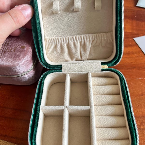 Travel Jewelry Box Custom Jewelry Box Travel Jewelry Case Sage Green ...