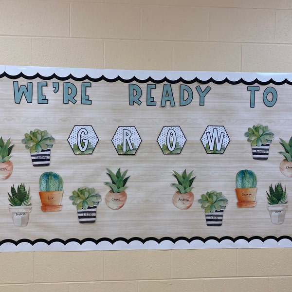 Plant Theme Back to School Bulletin Board Kit (digital Download) - Etsy