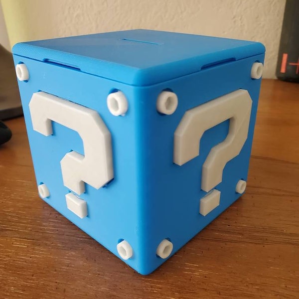 Mario Question Block Storage Bin Piggy Bank Tip Jar - Etsy