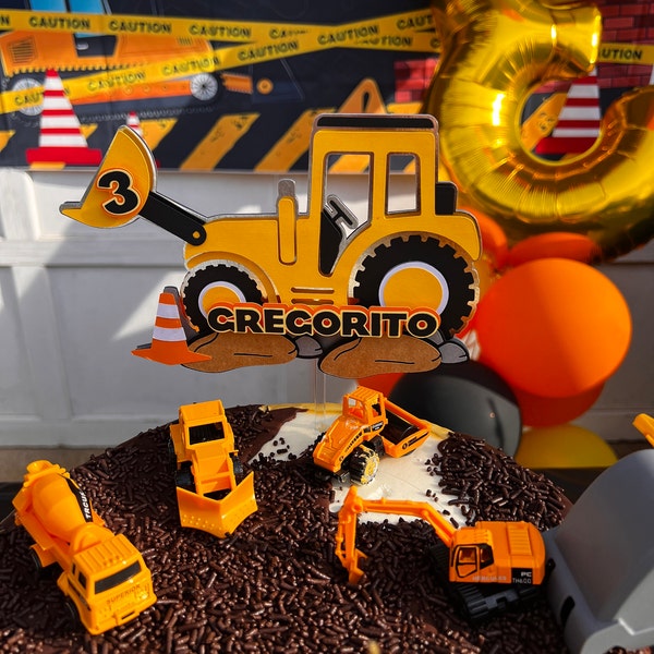 Front Loader Cake Topper, Construction Birthday Party, Boy Party, - Etsy