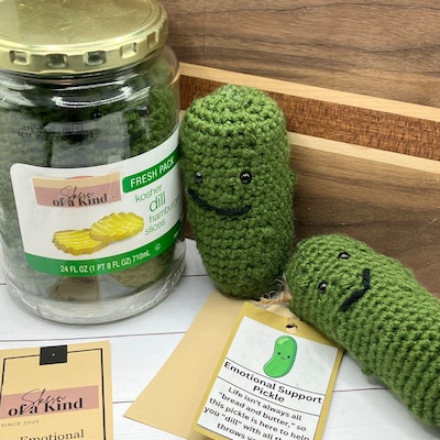 PRINTABLE Emotional Support Pickle Tags, Digital PDF, Market Tags ...