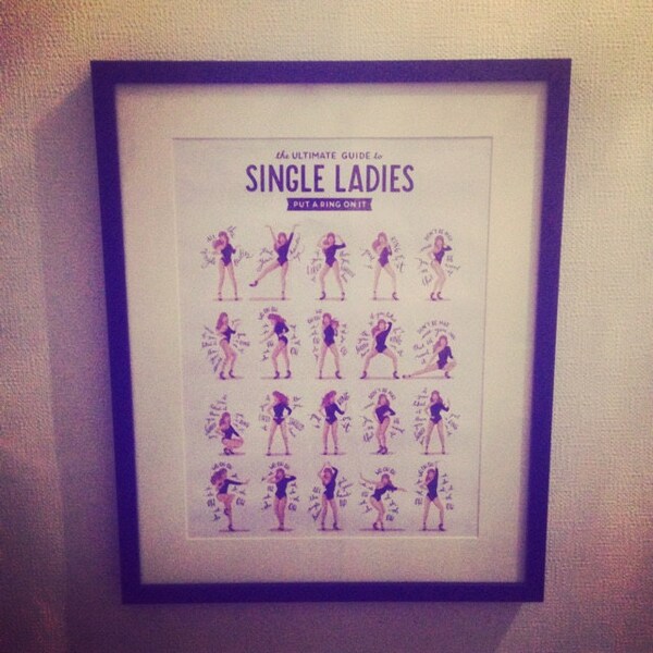 Single Ladies Dance Music Poster, Queen B Gift for Her, Dance Tutorial ...
