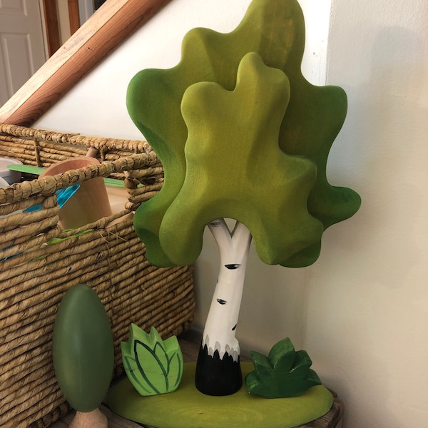 Handmade Birch Tree Waldorf Toy | Montessori Inspired Large Wooden Toys ...