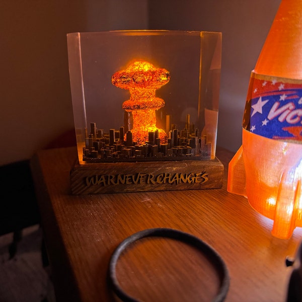 Explosion Resin Diorama- Nuke Bomb Fallout 4, Atomic Bomb Diorama ...