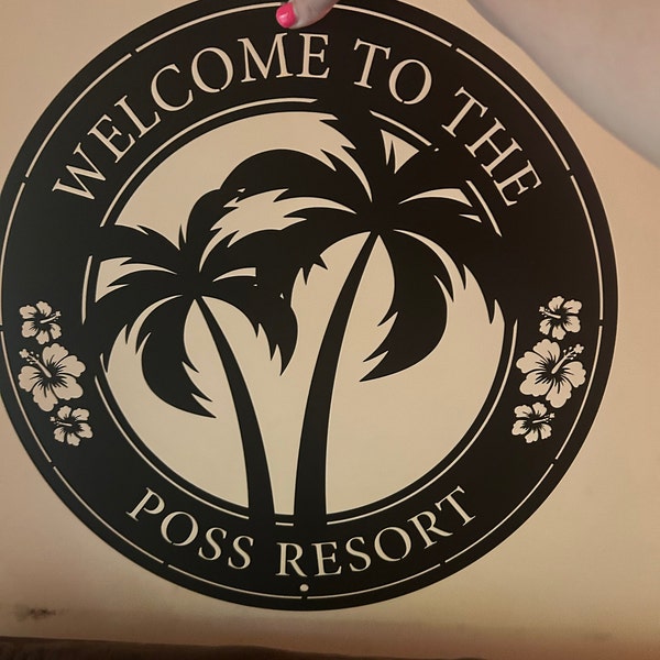 Personalized Tropical Patio or Pool Sign, Custom Tropical Sign - Etsy