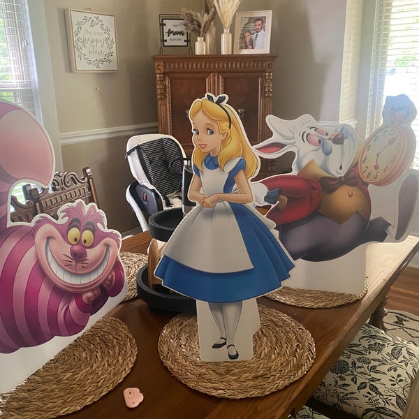 Alice Cutout Cardboard Backdrop | Birthday Sign Yard Cutout | Event and ...