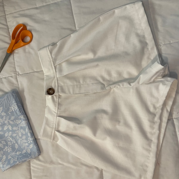 Wide Pleated Shorts (high Waisted) Digital PDF Sewing Pattern // US ...
