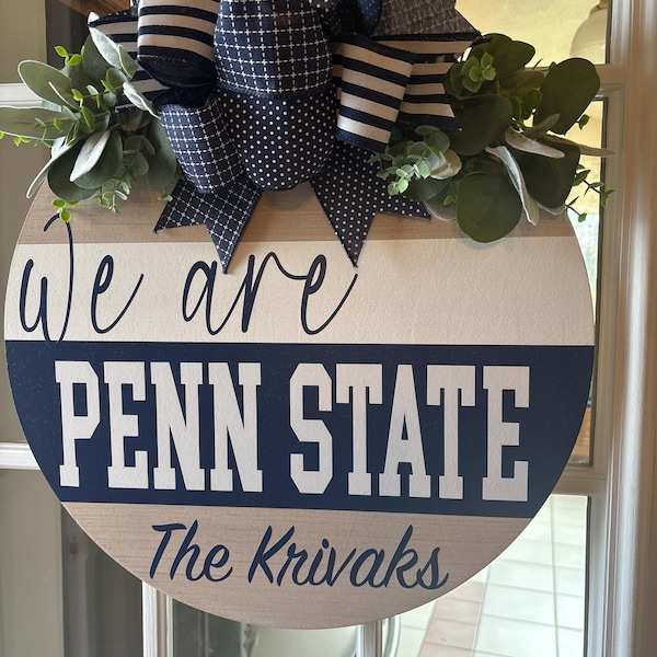 Penn State Wreath | Penn State Sign| Penn State Door Hanger | Penn ...