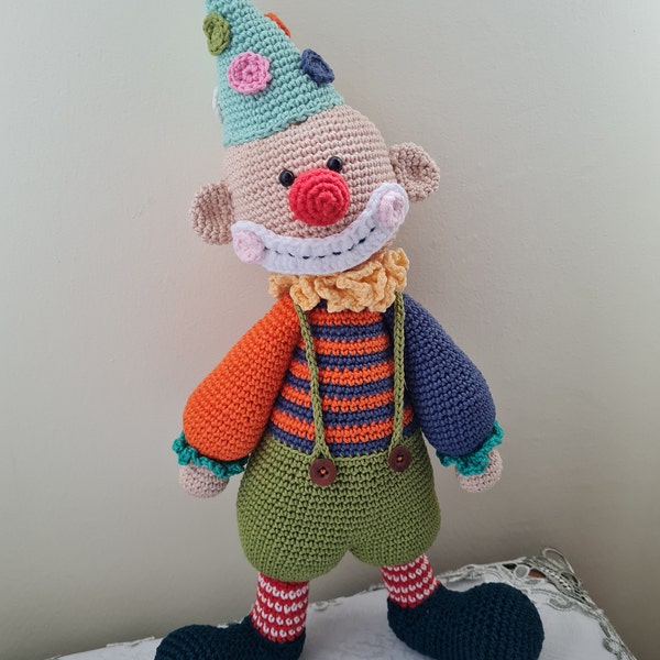 Amigurumi Clown Pattern - Chatterbox the Clown - Crochet Clown Doll ...