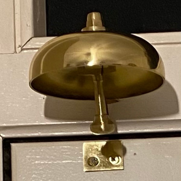 Butlers Bell Kit With Black Iron Pull - Brass - Etsy