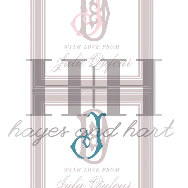 Watercolor Monogram Crest Baby Milestone Cards Baby Shower Gift Month ...