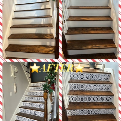 Black Gold Marble Tile Wall Stair Riser Self Adhesive Vinyl Stickers ...