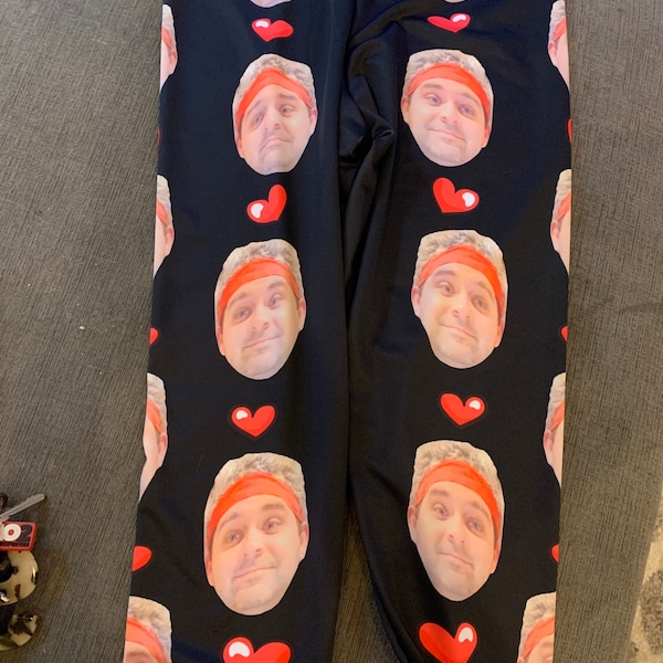 Personalized Face Leggings, Custom Photo Leggings, Funny Selfie ...