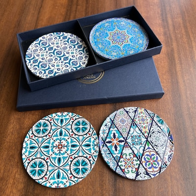 Set of 6 Coasters Drink Coasters Turkish Persian - Etsy UK
