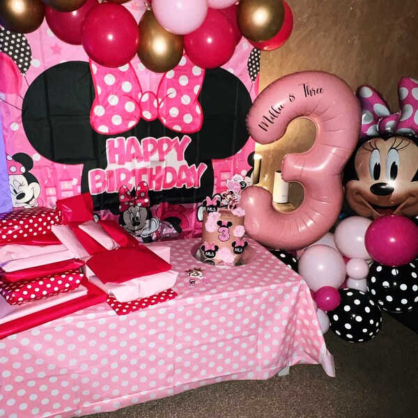 DIY Large Minnie Mouse Balloon Sculpture, Minnie Balloon Stack, Minnie ...
