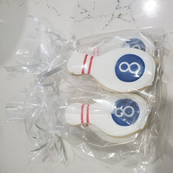 Bowling Theme Party Favors for Birthdays, Bowling Pin Cookies, Bowling ...