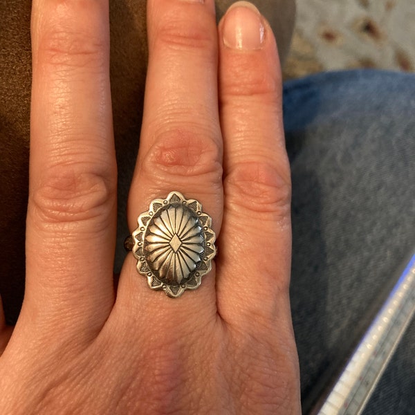 Big Concha Ring Sterling Silver Ring Statement Ring Western Ring ...