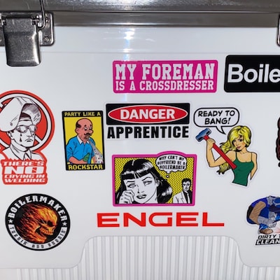 BOILERMAKER Welder, Hard Hat Stickers, 40 Total Hardhat Sticker and ...