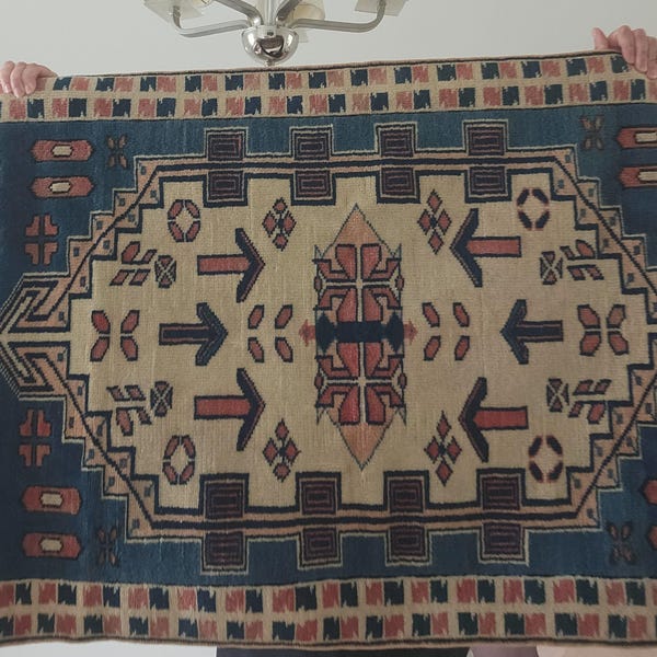 Small Rugs Small Vintage Rug Bathroom Rug Small Red Rug 2x4 FT Vintage ...