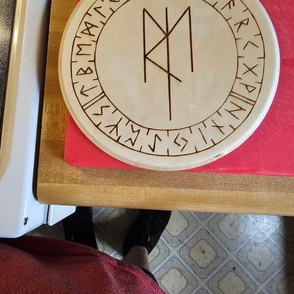 Runecaller Norse Rune Wand Volva Staff Distaff Asatru Altar Divination ...