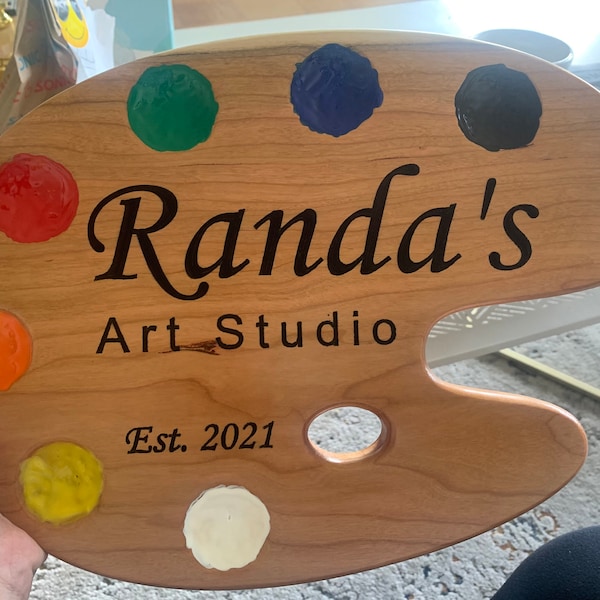 Painter's Palette Sign - Art Studio Sign - Artist's Workshop Shop ...