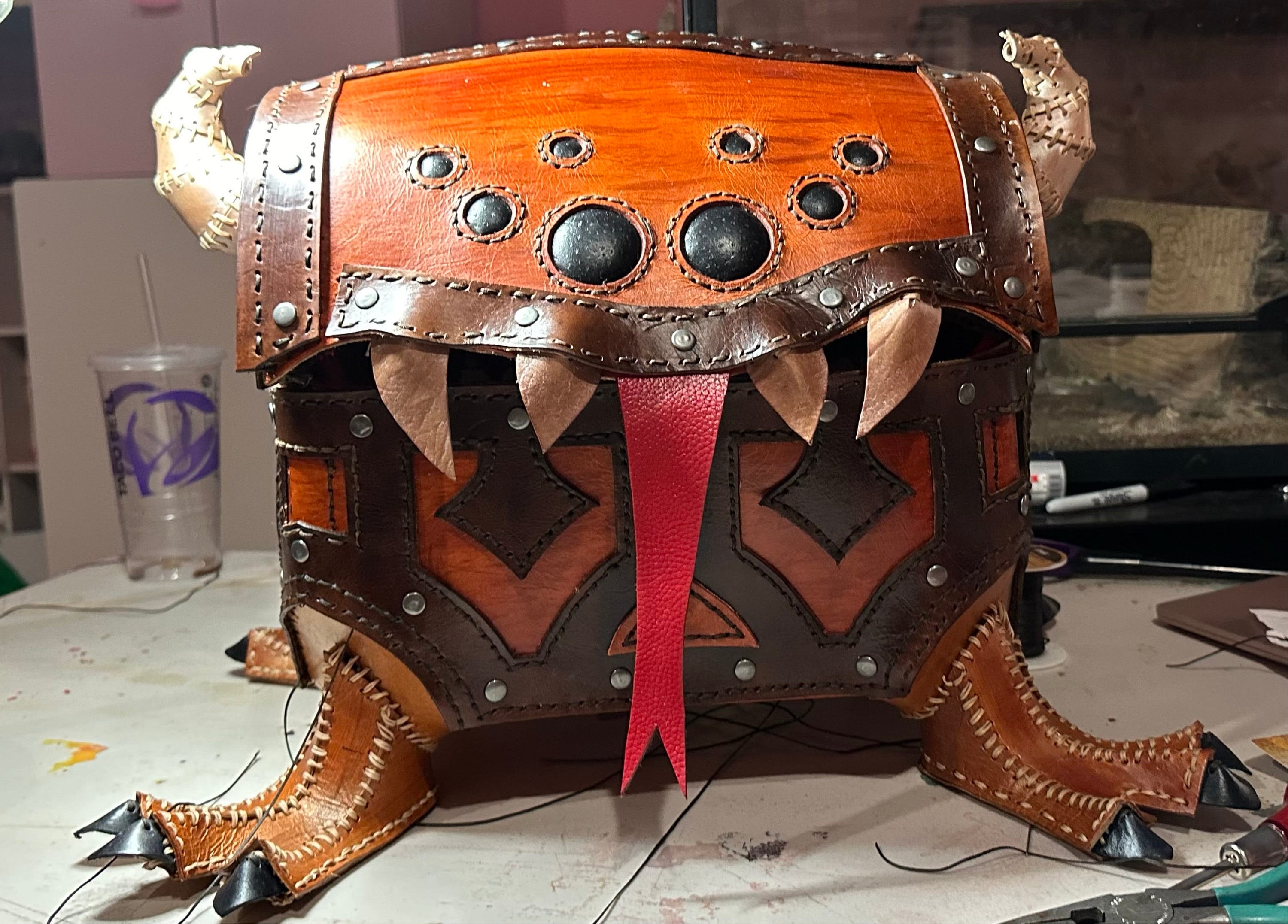 Mimic chest leather pattern PDF - by LeatherHubPatterns