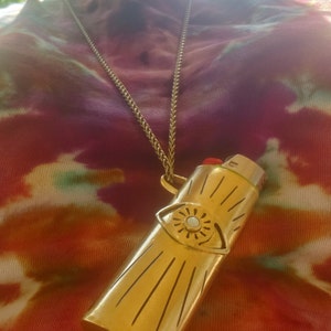 Evil Eye Lighter Case Necklace // All Seeing Eye, Lighter Case Necklace ...