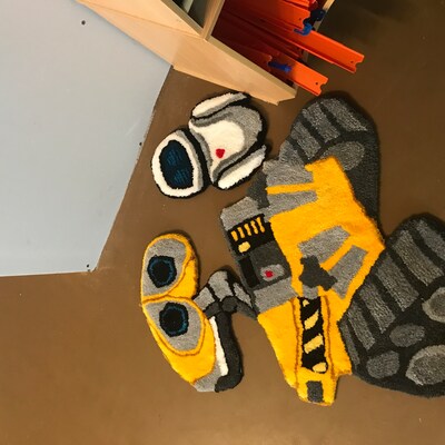 Wall-e Robot Tufted Rug Wall E Disney Tufting Custom - Etsy
