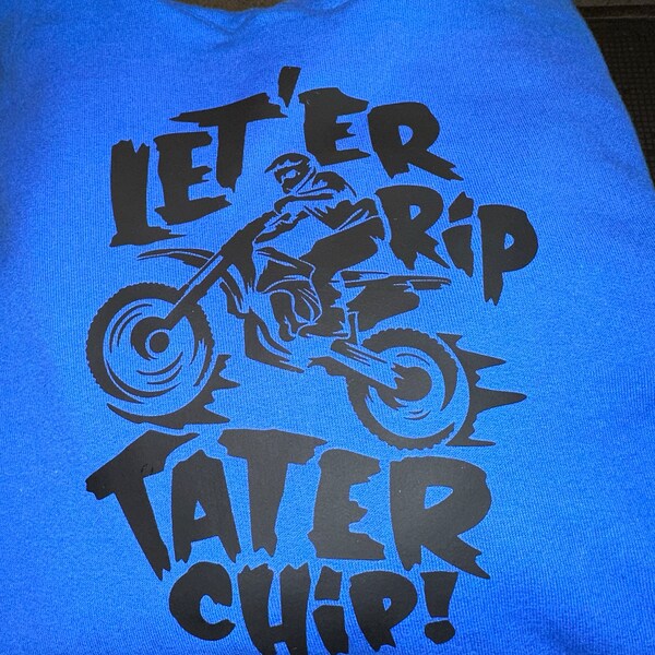 Dirt Bike Svg Clipart Motocross Svg Let Er Rip Tater Chip Iron on Print ...
