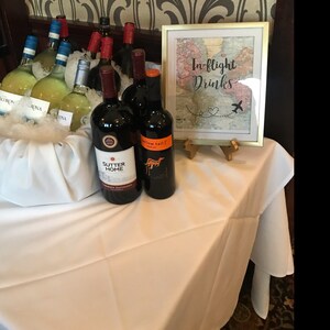 Printable in Flight Drinks Sign World Map 8x10 Travel Wedding Theme ...