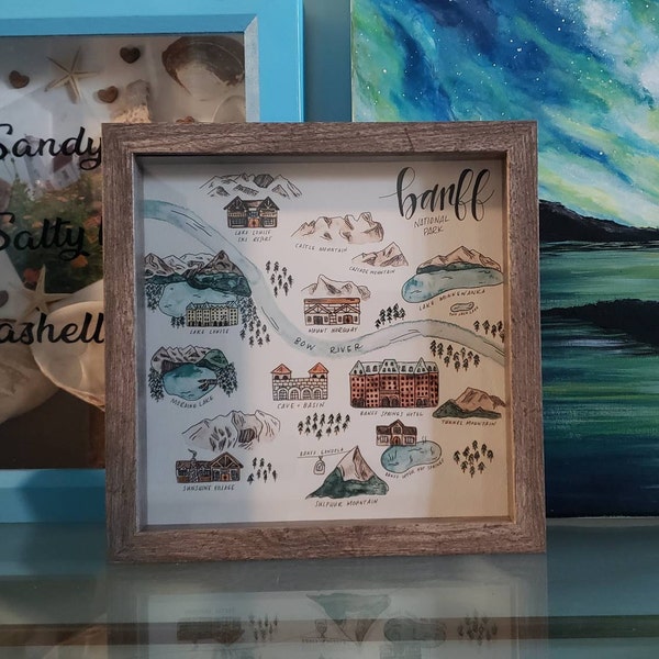 Banff Map Print | Map Print | Parks Canada | Canadian Map | Banff ...
