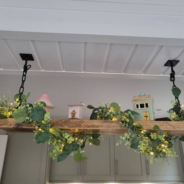 Shelving, Rustic Shelves, Chain Shelf, Hanging Shelves. - Etsy UK