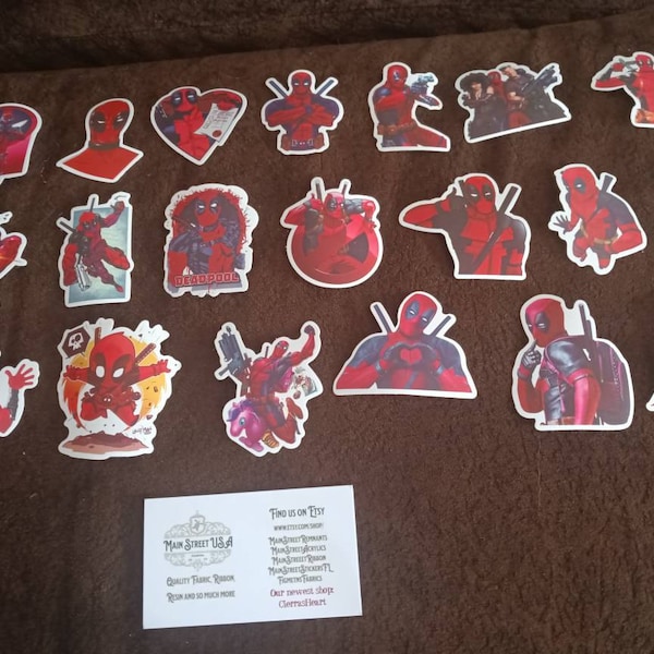 Deadpool Stickers -- Waterproof -- Laptop, Hydro Flask, Scrapbooking ...