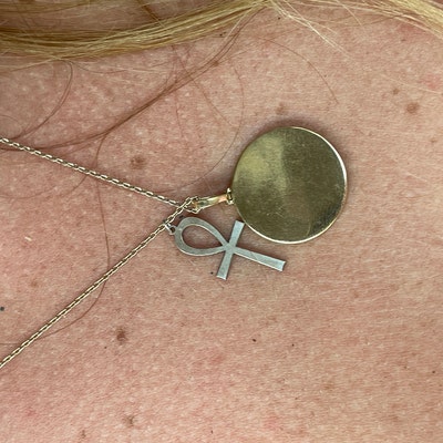 18K Gold Ankh Necklace, Gold Ankh Necklace, Dainty Ankh Necklace ...