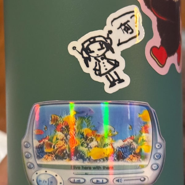 Y2k Frutiger Aero Fish Tank Holographic Sticker - Etsy