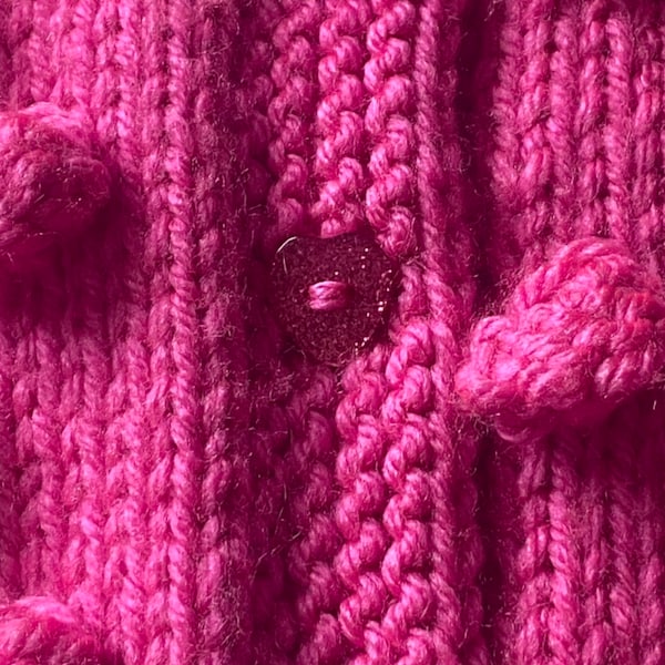 Pink Glitter Heart Buttons - Etsy