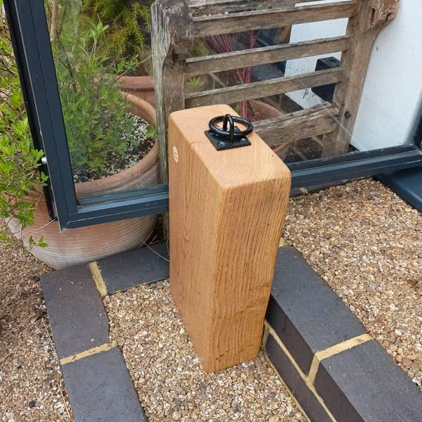 Solid Oak Nailed Door Stop Rustic Door Block Stopper Heavy Handcrafted ...