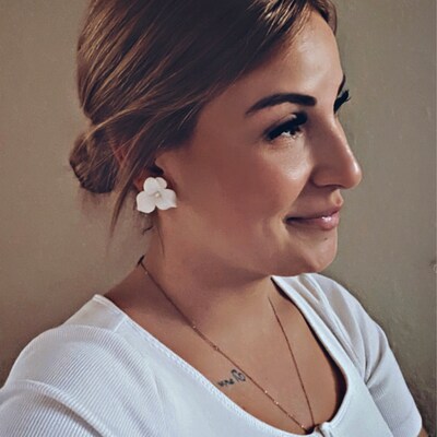 Bridal Headband Ceramic Roses Flowers. Clay White Roses and - Etsy