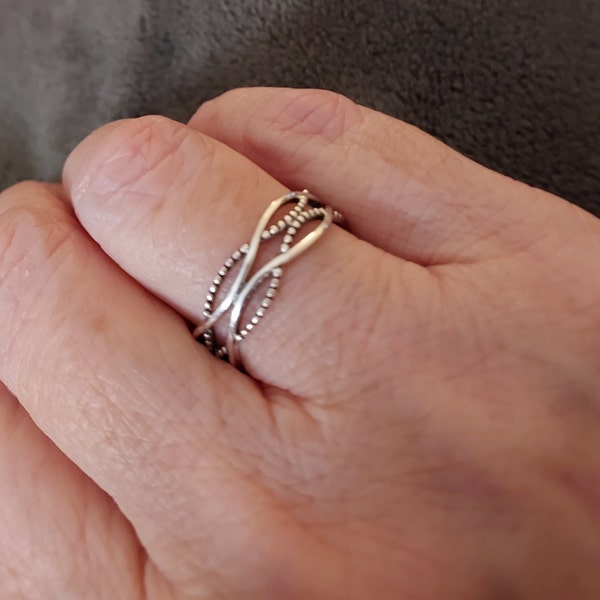 Autumn Leaf Ring, Spring Floral Ring, Sterling Silver Statement Ring ...