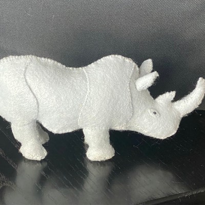 Felt Rhino Rhinoceros 2 Sewing Patterns Bundle Large and Small Rhino ...