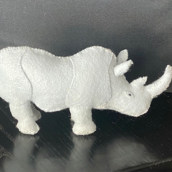 Felt Rhino Rhinoceros *2 Sewing Patterns* Large and Small * Digital ...