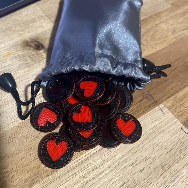 Premium Heart Tokens - Set of 40 | Board Game Tokens | Generic Health ...